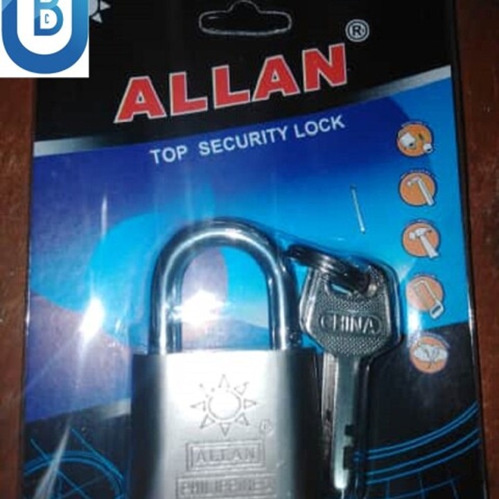 Padlock, Top Security Lock, Metal Stainless Steel with 3 keys, Allan at ...