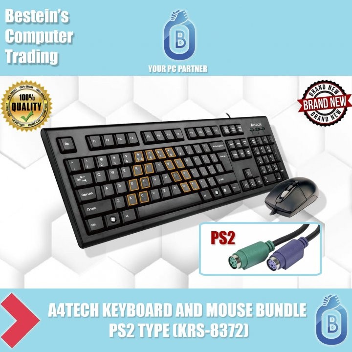 A4TECH (PS2 Bundle) KEYBOARD AND MOUSE BUNDLE (KRS-8572) at 420.00 from ...