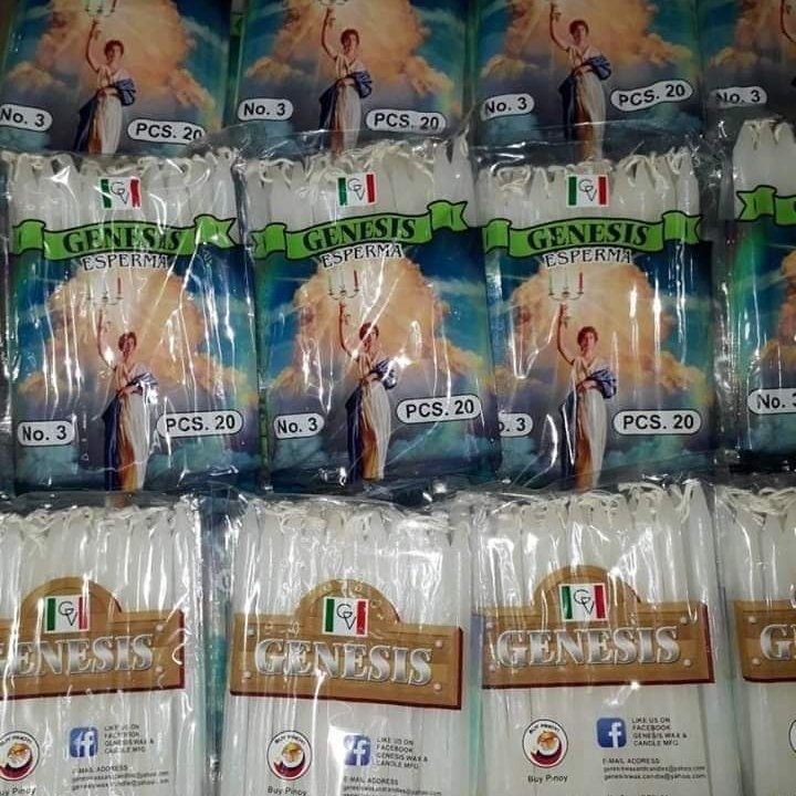 GENESIS ESPERMA CANDLES 5X20 WHITE at 45.00 from Pampanga ...