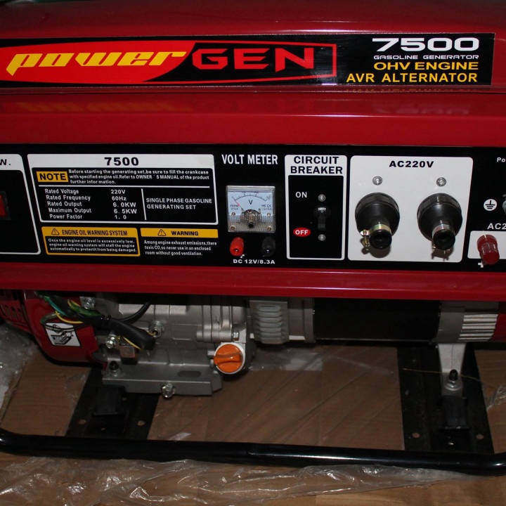 Powergen 7500 Portable Generator (Red/Black) at 25000.00 from Zambales ...