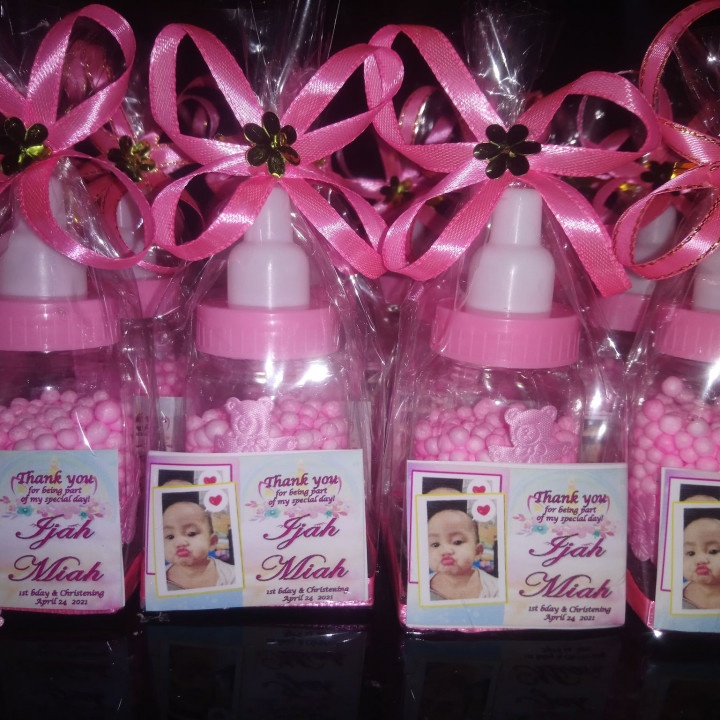 Bbay Feeding Bottle Souvenirs great for binyag,gender reveal and ...