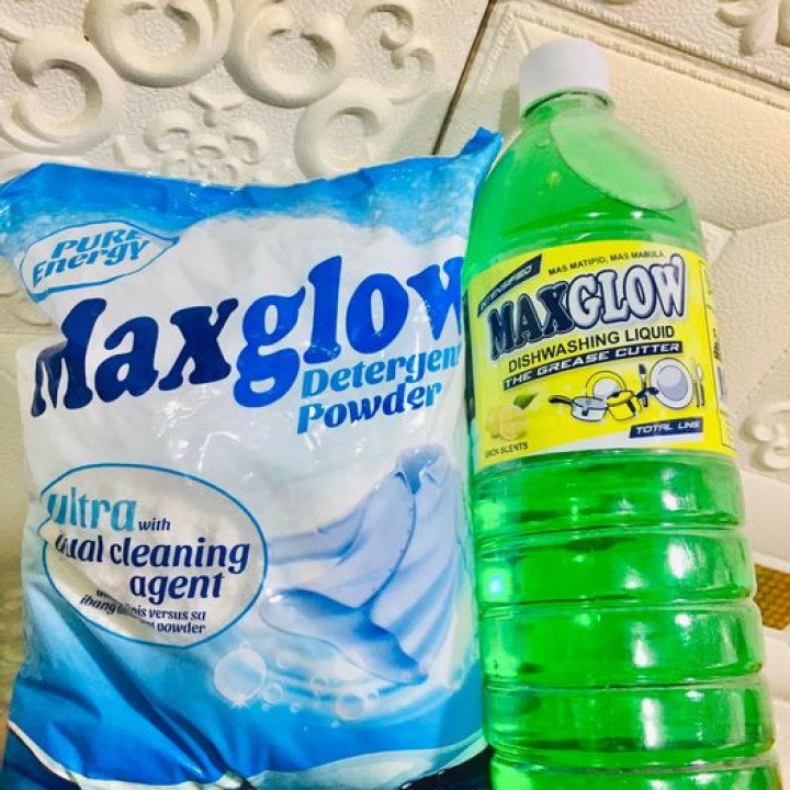 Maxglow Powder Detergent + Maxglow Dishwashing Liquid at 150.00 from ...