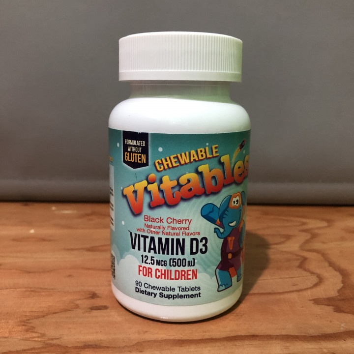 Vitables Vitamin D3 Chewables For Children, 500 IU, 90 Tablets at 595.00 from Laguna ...