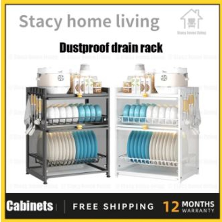 dish rack with cover and drainer Dish Cabinet Kitchen Organizer cabinet ...