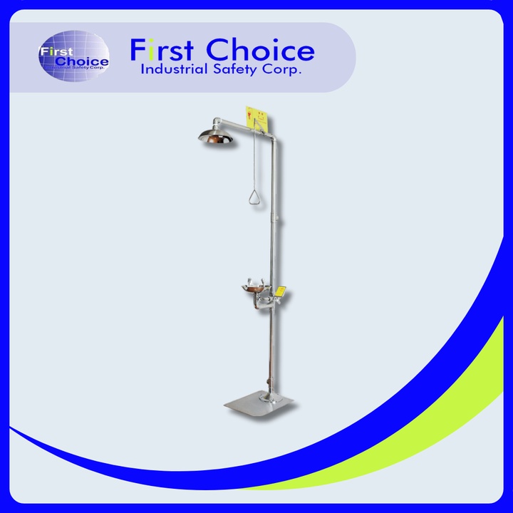 Emergency Shower Eyewash Combination (Hand & Foot Operated) Stainless ...
