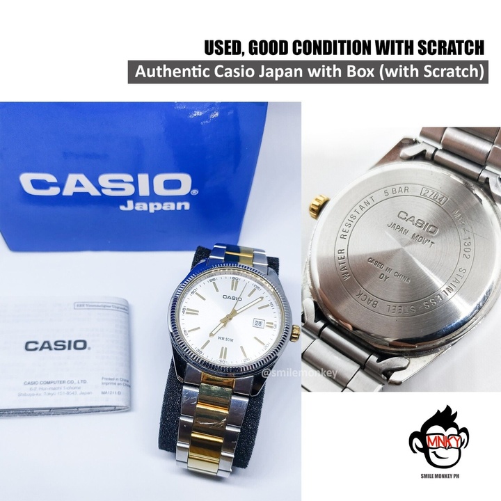 [PRELOVED] Authentic Casio Japan Resin Glass Water Resistant Stainless ...