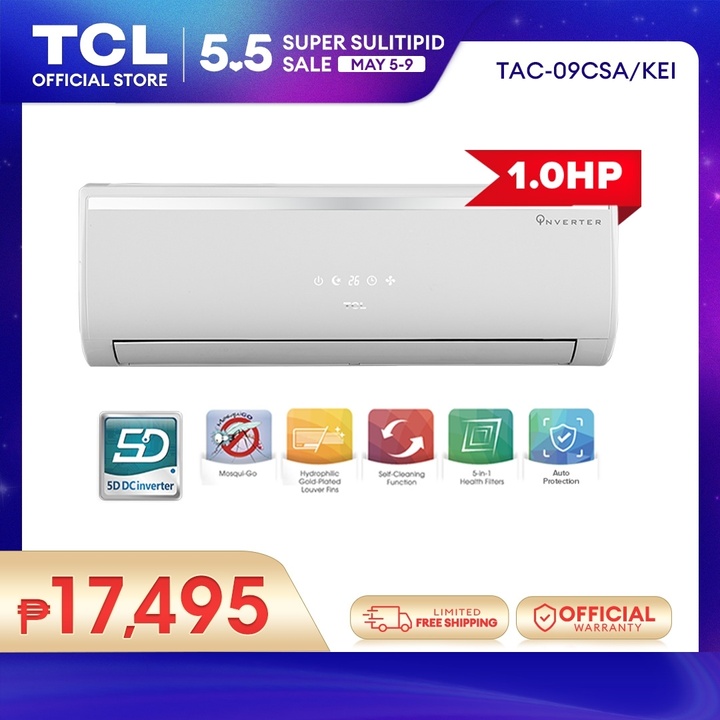 TCL 1HP Inverter Aircon Split-type Air Conditioner TAC-09CSA/KEI (White ...