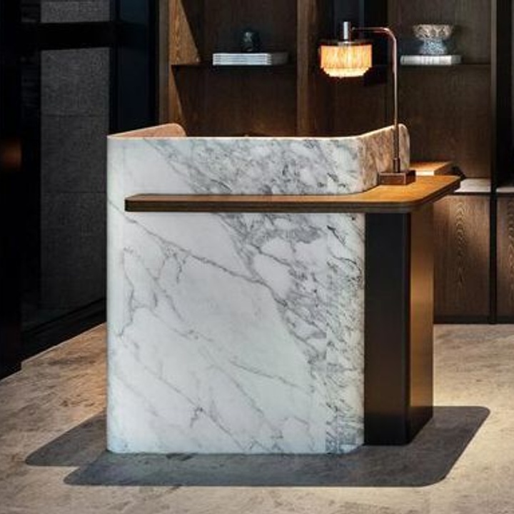 Customized Reception Desk Counter Tables Office Furniture at 26000.00 ...