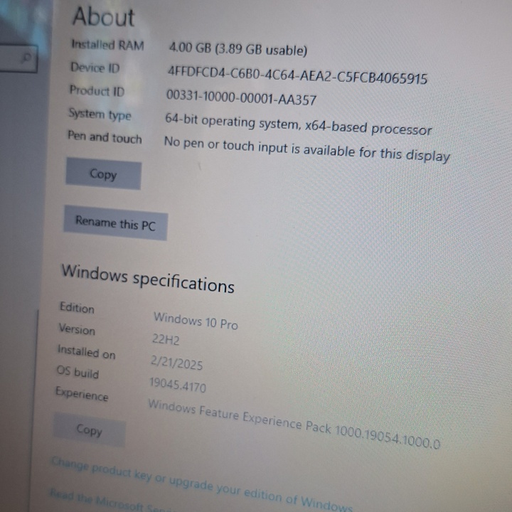 Gateway Windows 10 Pro 15.6 inch 4gb 465gb (2-3 hours battery) at 4000. ...