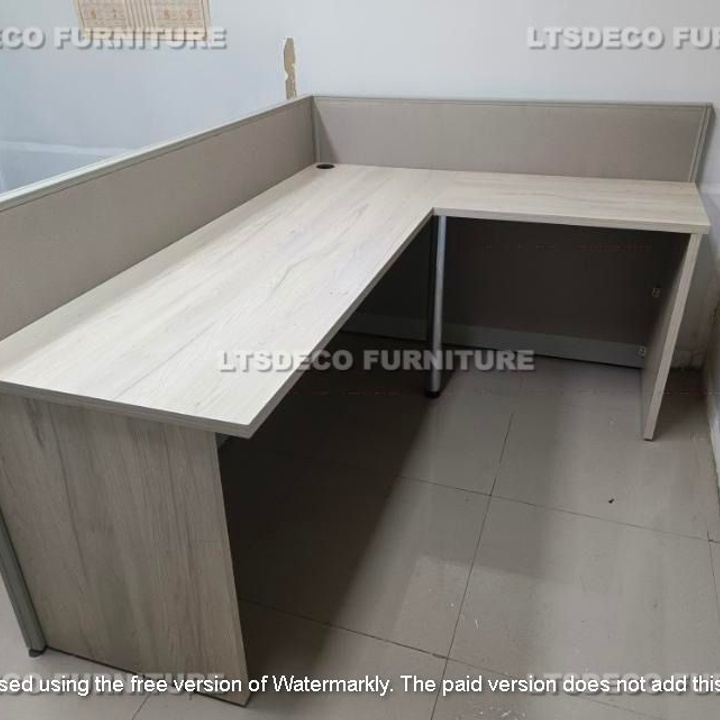 L-shape workstation cubicle office furniture and office partition at ...